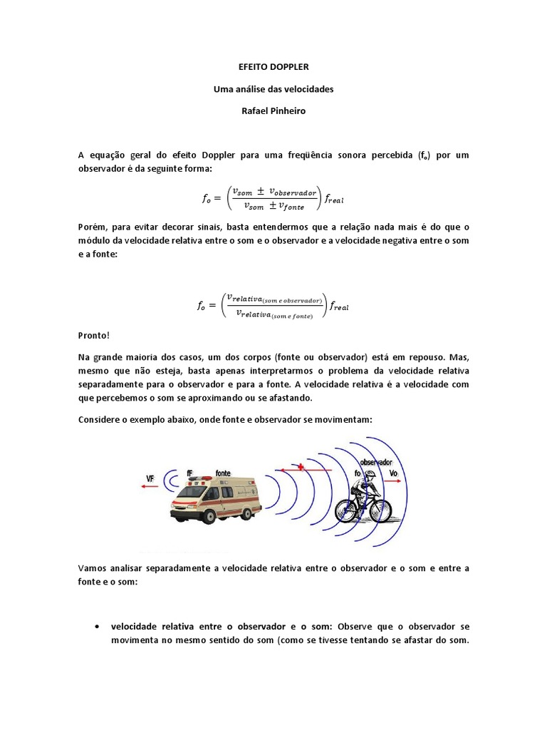 Efeito Doppler | PDF | Efeito Doppler | Som