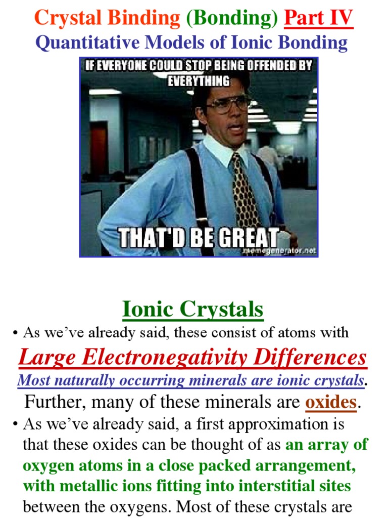 Quantitative Models of Ionic Bonding: Understanding Ionic Radii ...