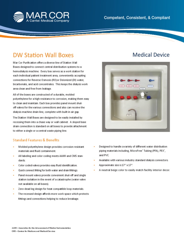 MCPUR 3027954 - (Wall Boxes) | PDF | Hemodialysis | Pipe (Fluid Conveyance)