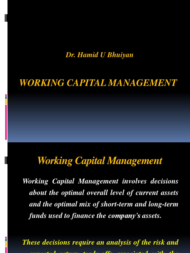 Working Cap MGT | PDF | Working Capital | Market Liquidity