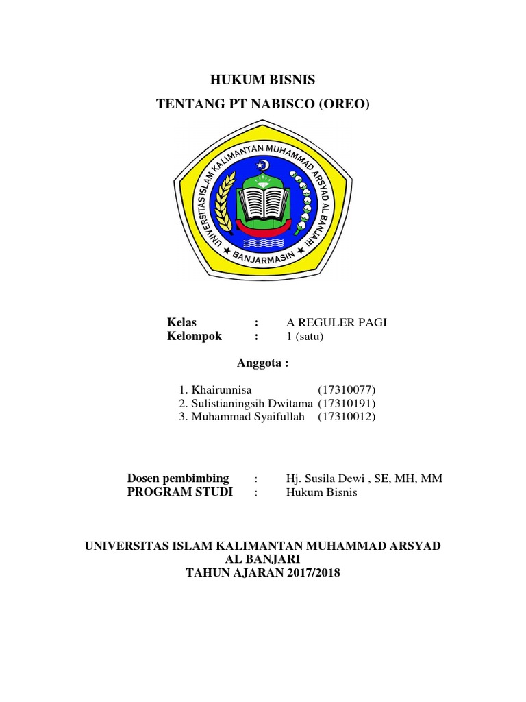 Makalah Hukum Bisnis Tentang PT Oreo | PDF