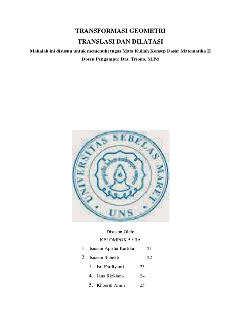 Transformasi Geometri | PDF | Metode & Bahan Ajar