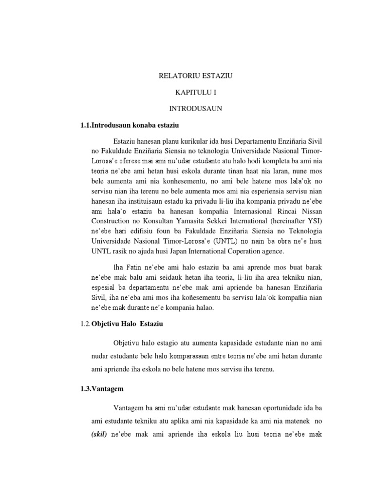 Relatoriu Estaziu | PDF