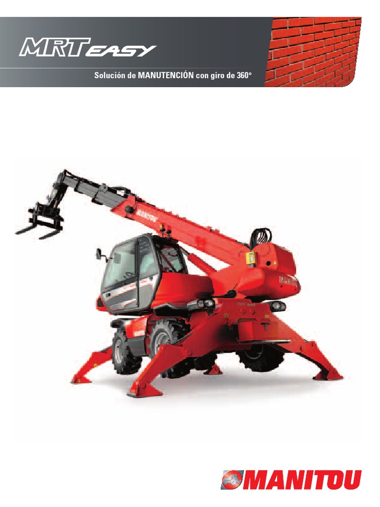 Catalogo Ficha Técnica Manipuladores Telescópicos Mrtx1840 Mrtx1440 Manitou | PDF | Grúa ...