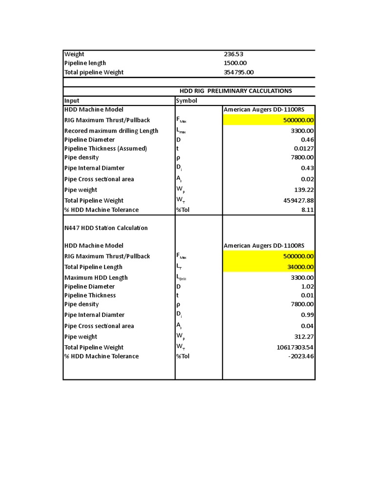 HDD Capacity Calculation | PDF | Civil Engineering | Nature