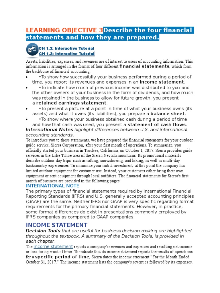 Four Financial Statement | PDF | Retained Earnings | Equity (Finance)