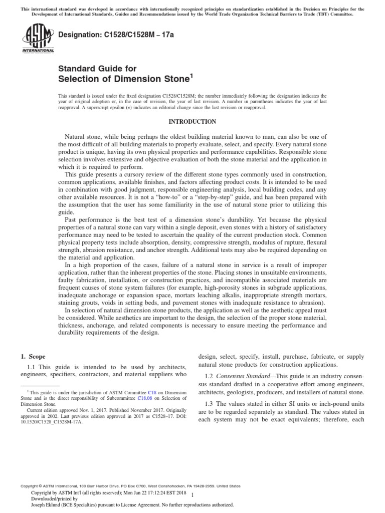 Dimensional Stone Standard PDF | PDF | Rock (Geology) | Granite