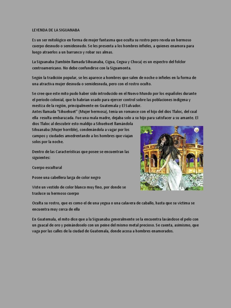 Leyenda de La Siguanaba | PDF
