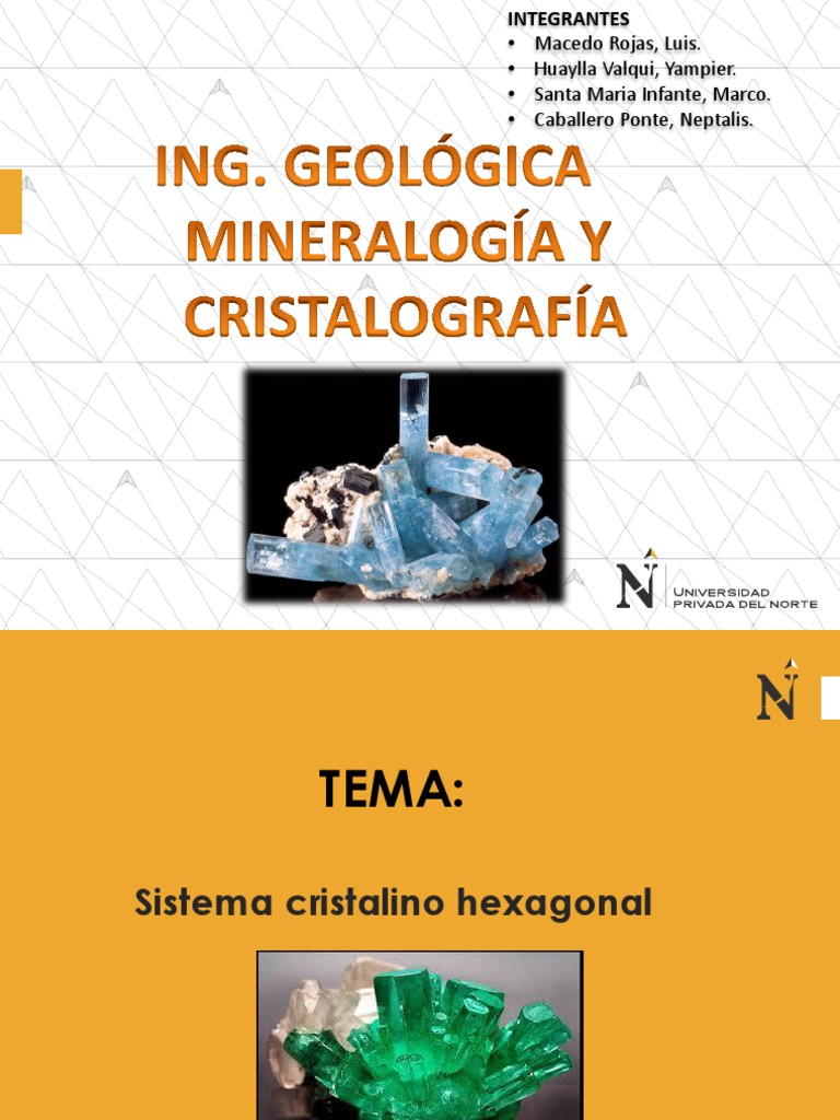 Informe Sistema Hexagonal Grupo4 Mineralogía | PDF | Cristalografía | Minerales