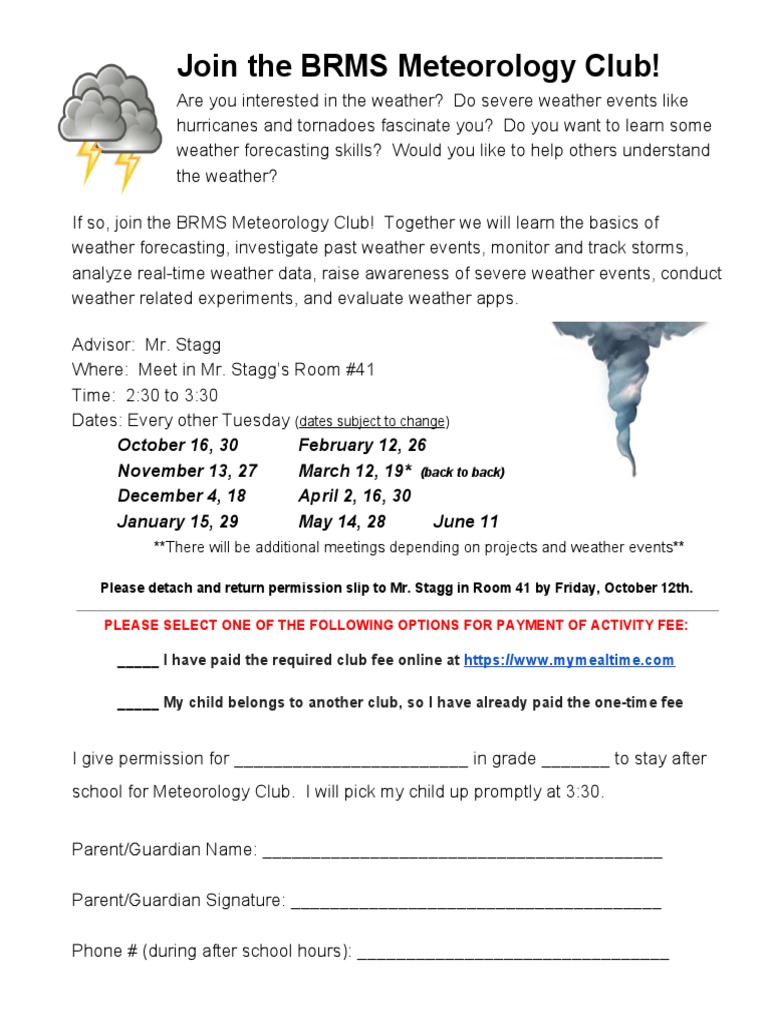 Meteorology Club 2018-19 | PDF | Social Science | Self-Improvement