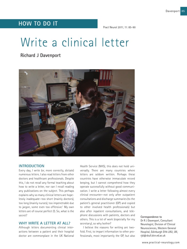 Write A Clinical Letter: Howtodoit | PDF | General Practitioner | Patient