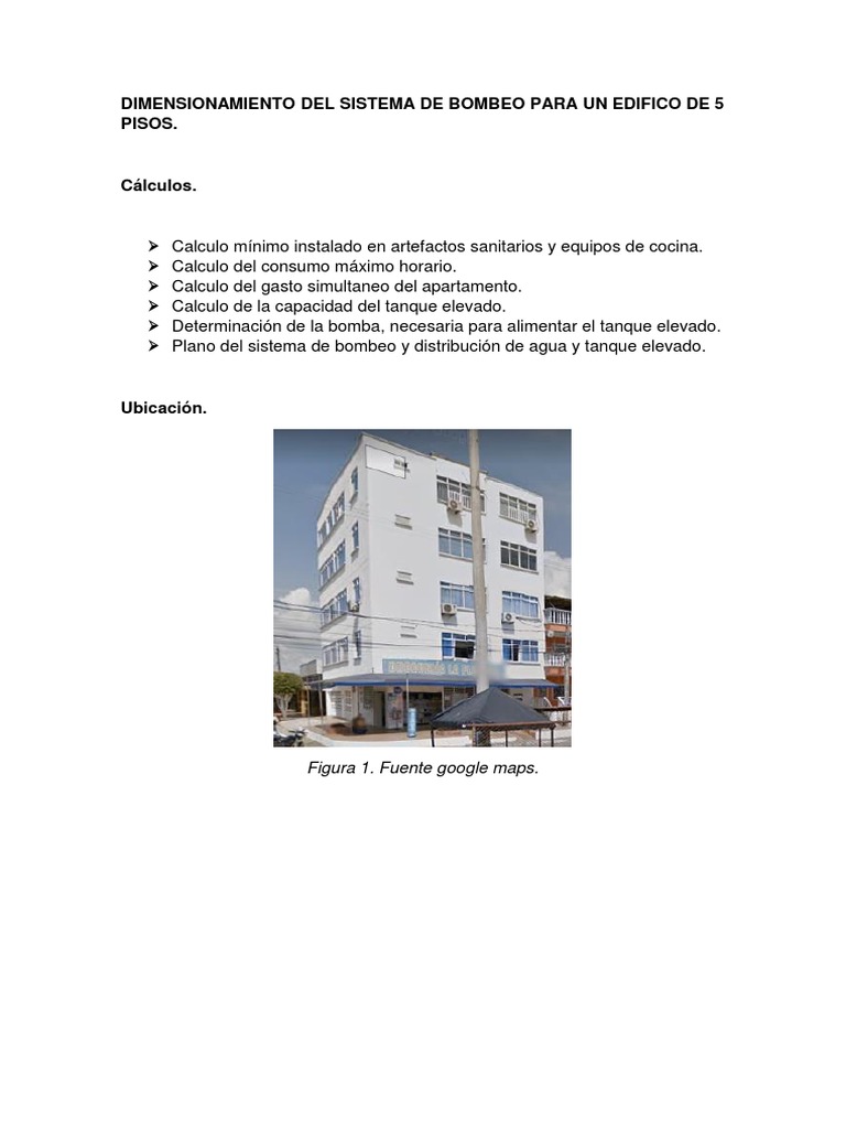 Dimensionamiento Del Sistema de Bombeo | PDF | Bomba | Tanques