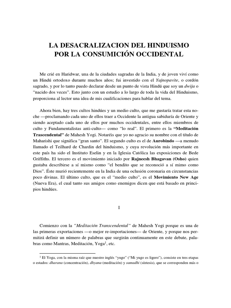 Rama P. Coomaraswamy - La Desacralización Del Hinduismo Por La ...