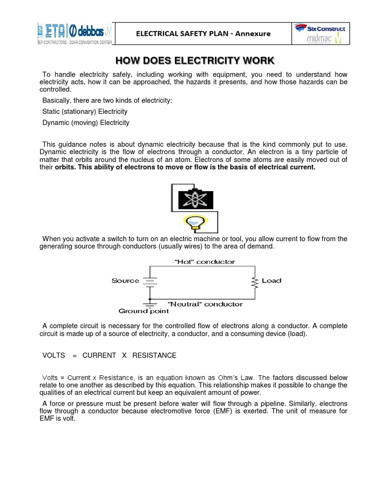 How Does Electricity Work | PDF | Electric Current | Electrical Connector