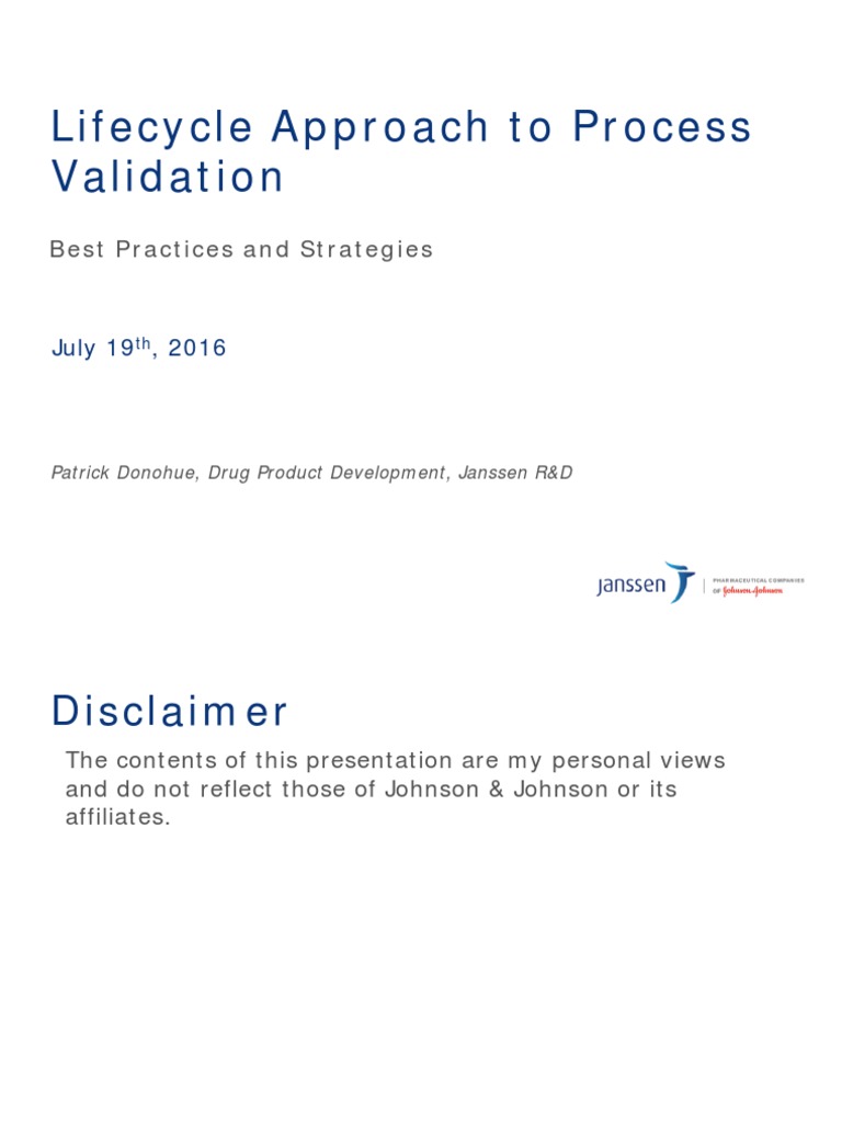 Lifecycle Approach To Process Validation: Best Practices and Strategies | PDF | Sampling ...