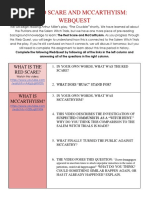 The Red Scare and Mccarthyism: Webquest | PDF | Mc Carthyism ...
