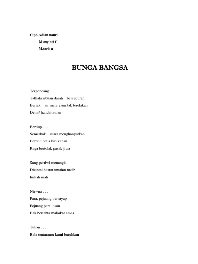 Bunga Bangsa | PDF