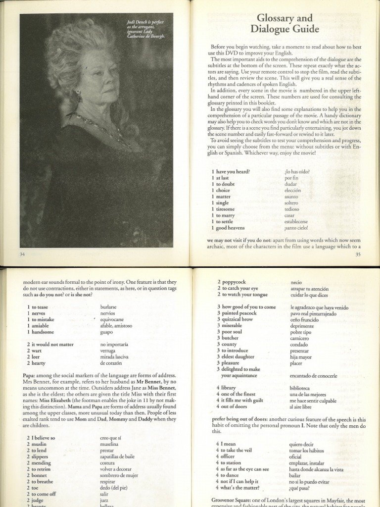 Pride and Prejudice-Vocabulary and Exercises | PDF