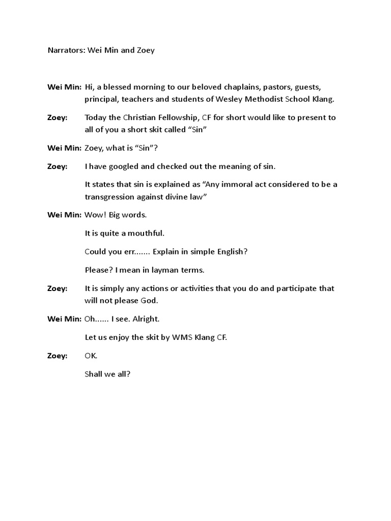 Skit - A Christmas To Believe in | PDF | Seven Deadly Sins | Christianity