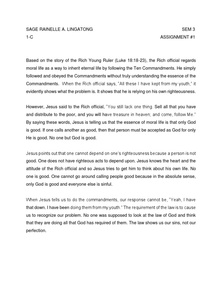 Moral Life Reflection | PDF