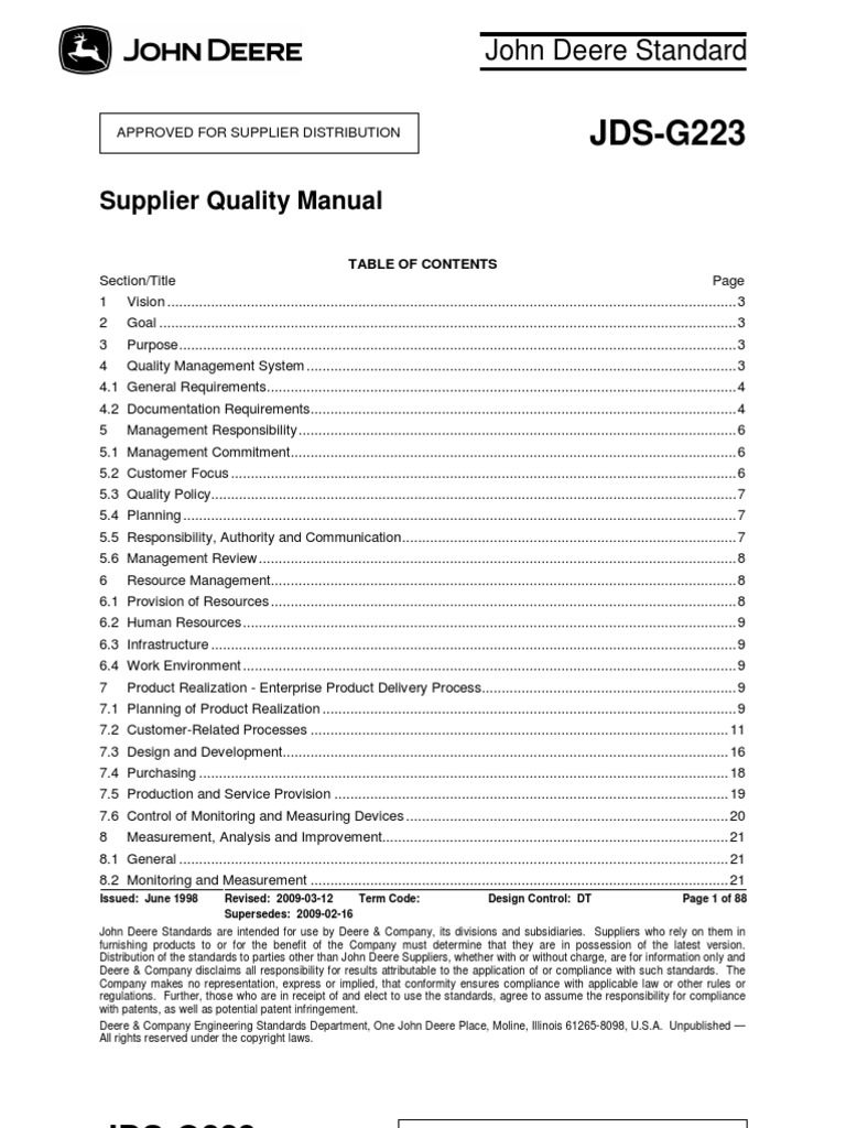 JDS G223 Manual English | PDF | Business Process | Quality Management ...