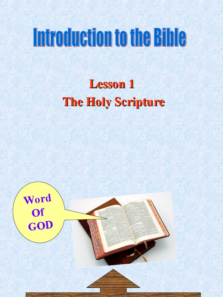 Introduction To The Bible | PDF | Revelation | Bible