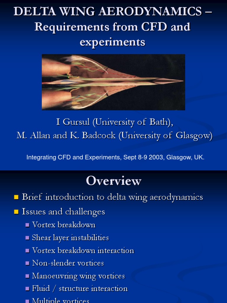 Delta Wing Aerodynamics | PDF | Vortices | Computational Fluid Dynamics
