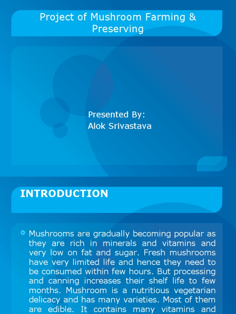 Project of Mushroom Farming & Preserving | PDF | Stocks | Prices