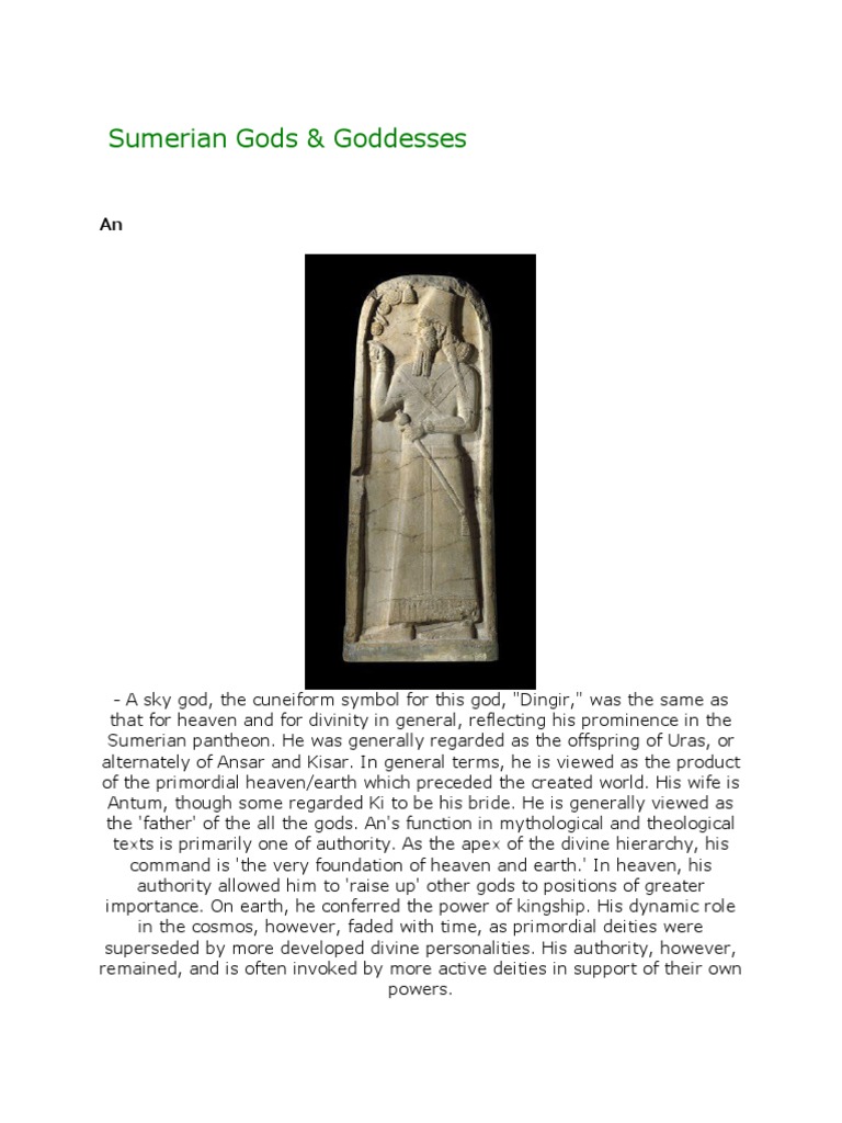 Sumerian Gods | PDF | Deities | Asian Mythology