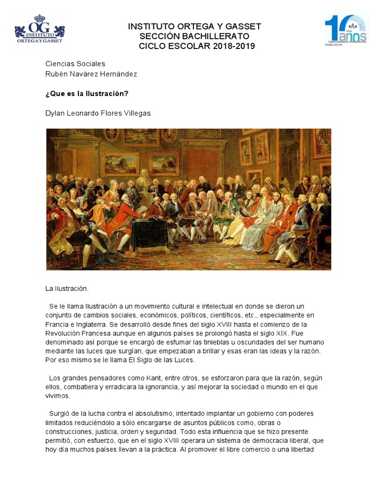 Ensayo Sobre La Ilustración PDF | PDF | Era de iluminacion | Teorías ...
