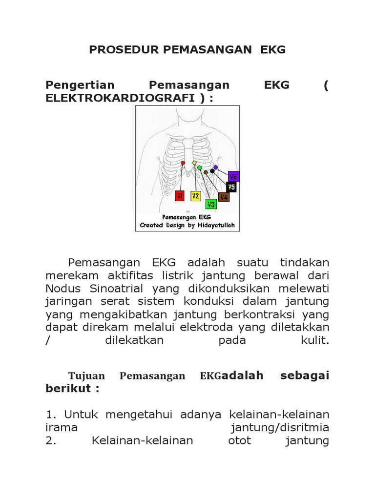 Prosedur Pemasangan Ekg | PDF