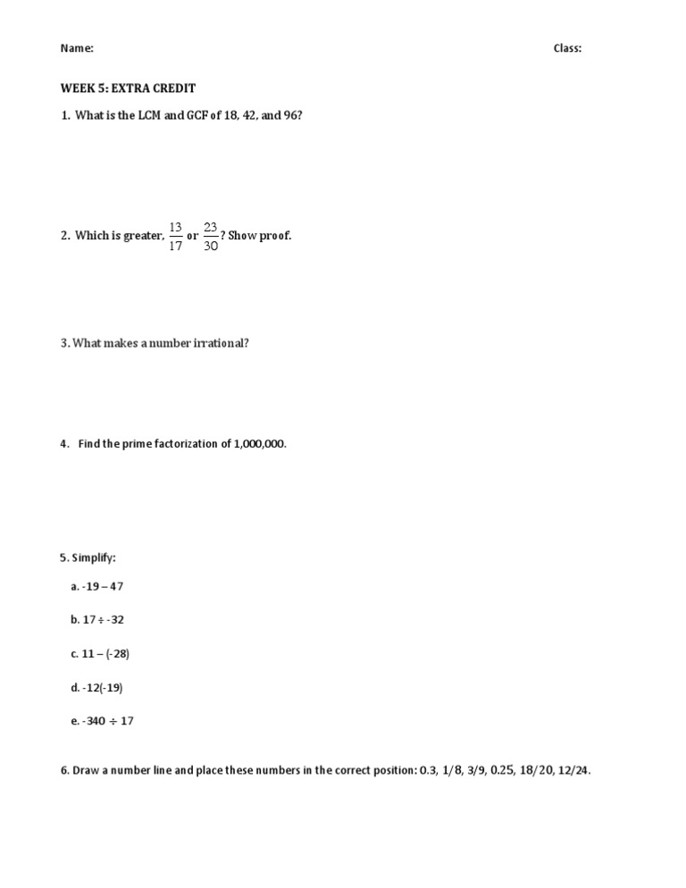 Extra Credit Week 5 | PDF