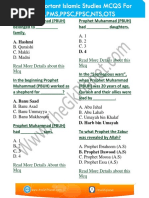 Islamic Quiz on Prophets and History | PDF | Prophets And Messengers In ...