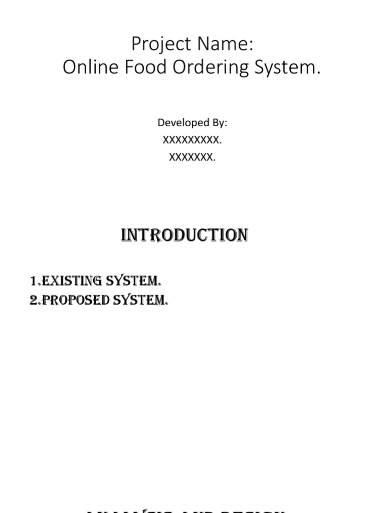 Online Food Ordering System | PDF | Databases | Software