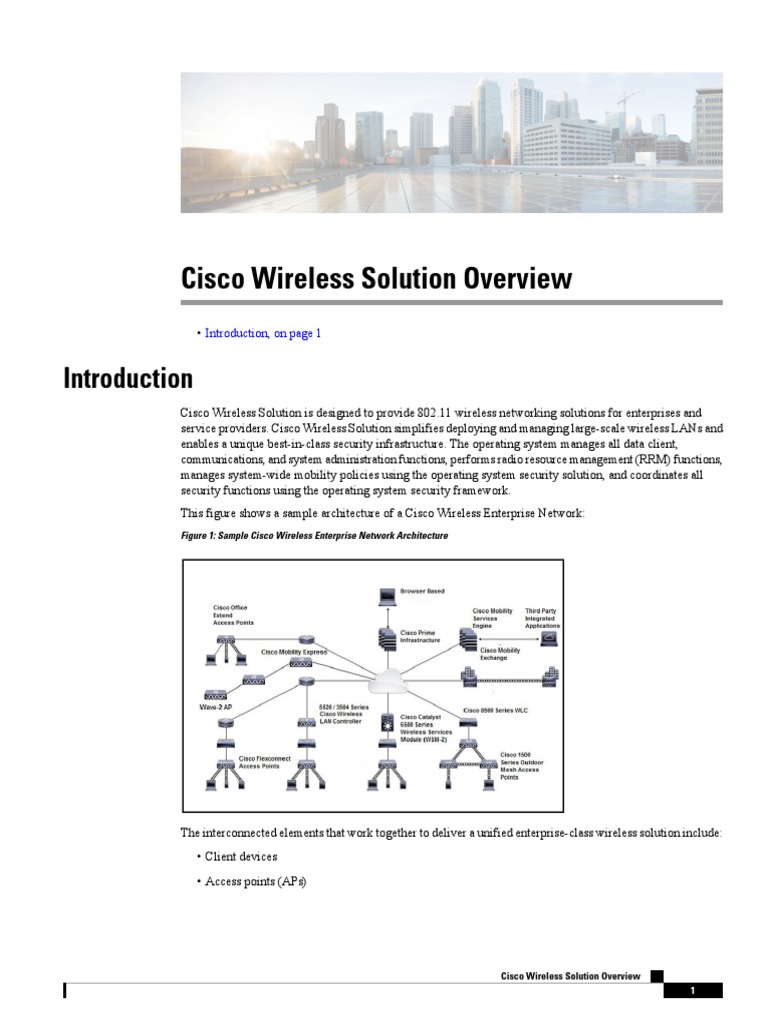 Cisco Wireless Solution Overview | PDF | Wireless Lan | Wireless Access Point