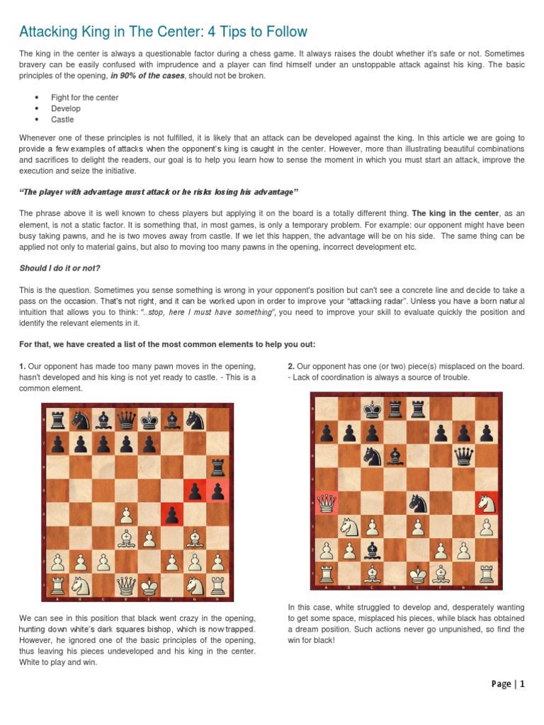 Attacking The Enemy King PDF | PDF | Chess Openings | Chess