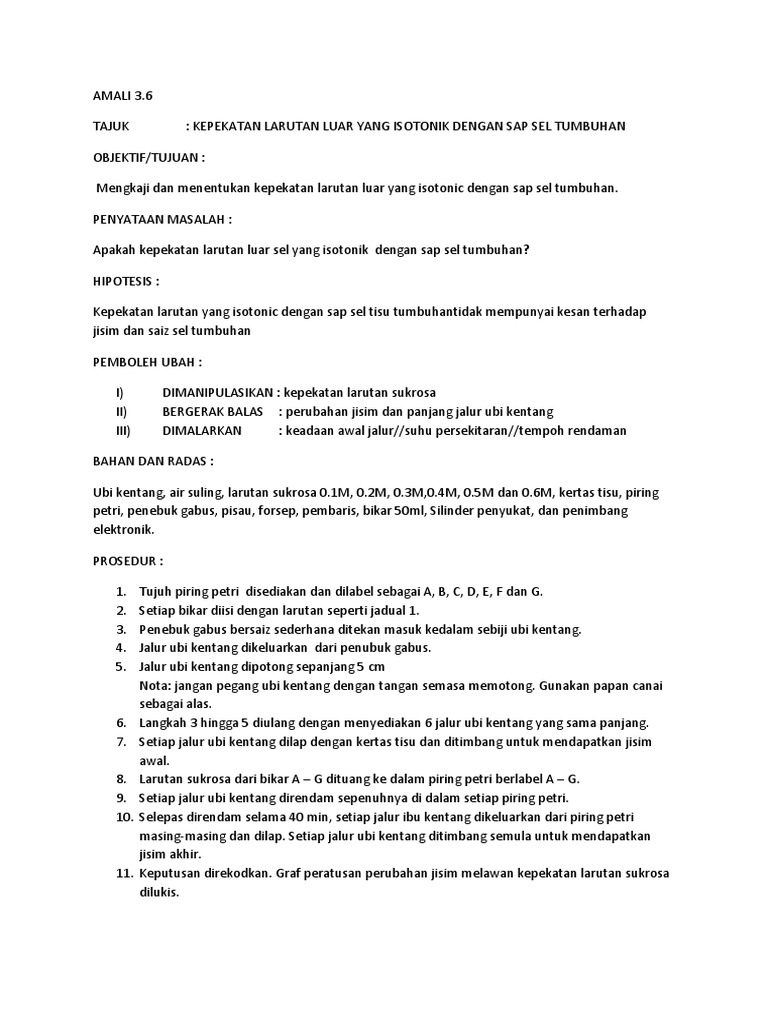 Amali 3.6 - Pelaporan | PDF