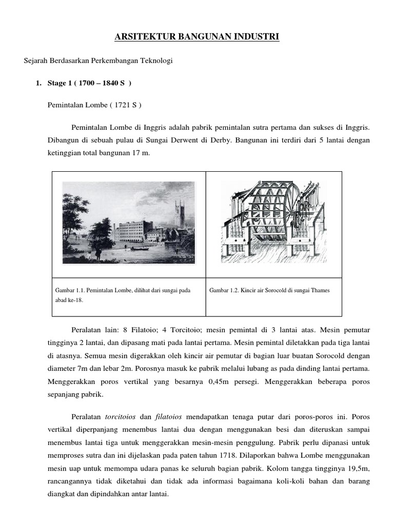 Sejarah Arsitektur Pabrik Industri | PDF | Griya & Taman | Teknologi ...