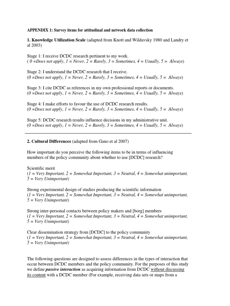 Appendix 1 | PDF | Science | Psychological Concepts
