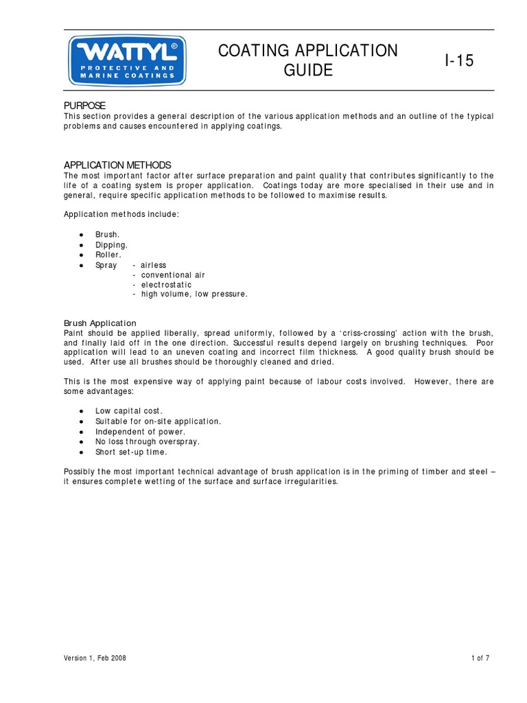 Coating and Application Guide PDF | PDF | Paint | Chemistry