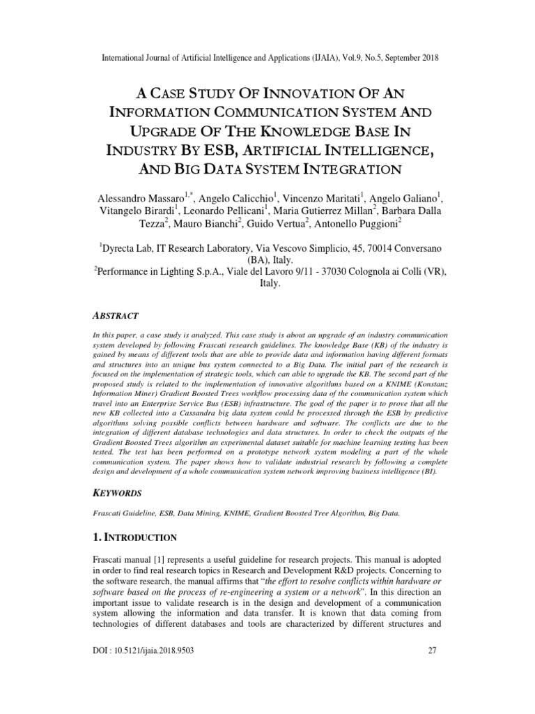 A Case Study of Innovation of An Information Communication System and Upgrade of The Knowledge ...
