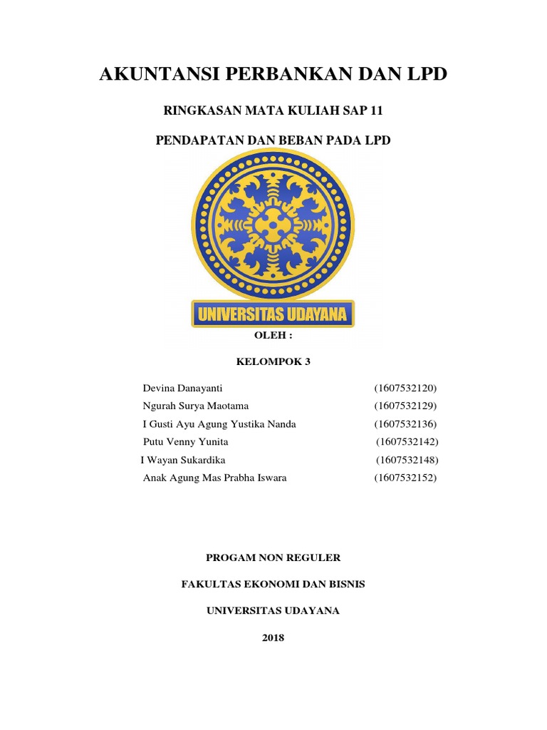 Akuntansi Perbankan Dan LPD SAP 11 | PDF