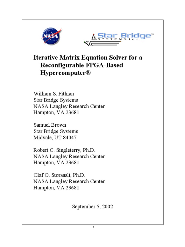 Iterative Matrix Equation Solver | PDF