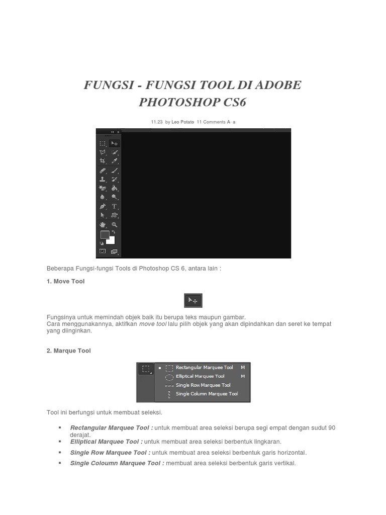 Fungsi Tools di Photoshop CS6 | PDF | Karier & Perkembangan | Griya & Taman
