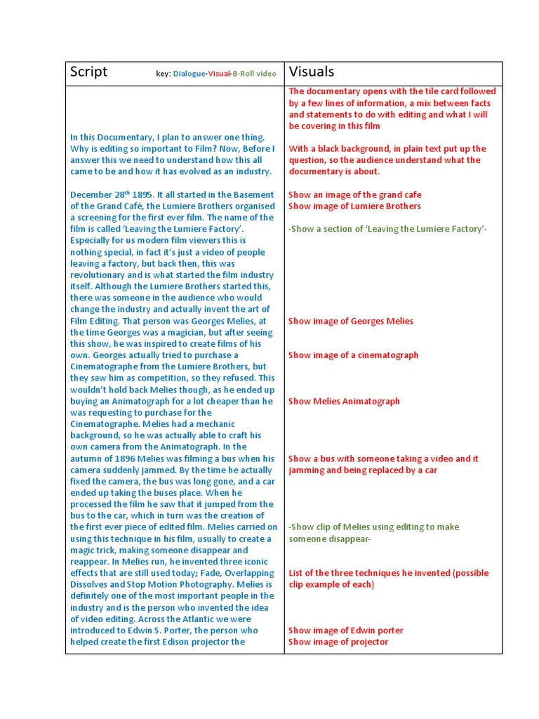 Documentary Script | PDF | Avatar (2009 Film) | Cinematography