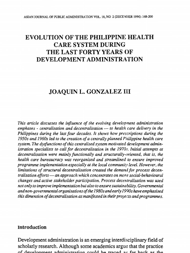 Phil Lip Pine Health System | PDF | Development Economics ...