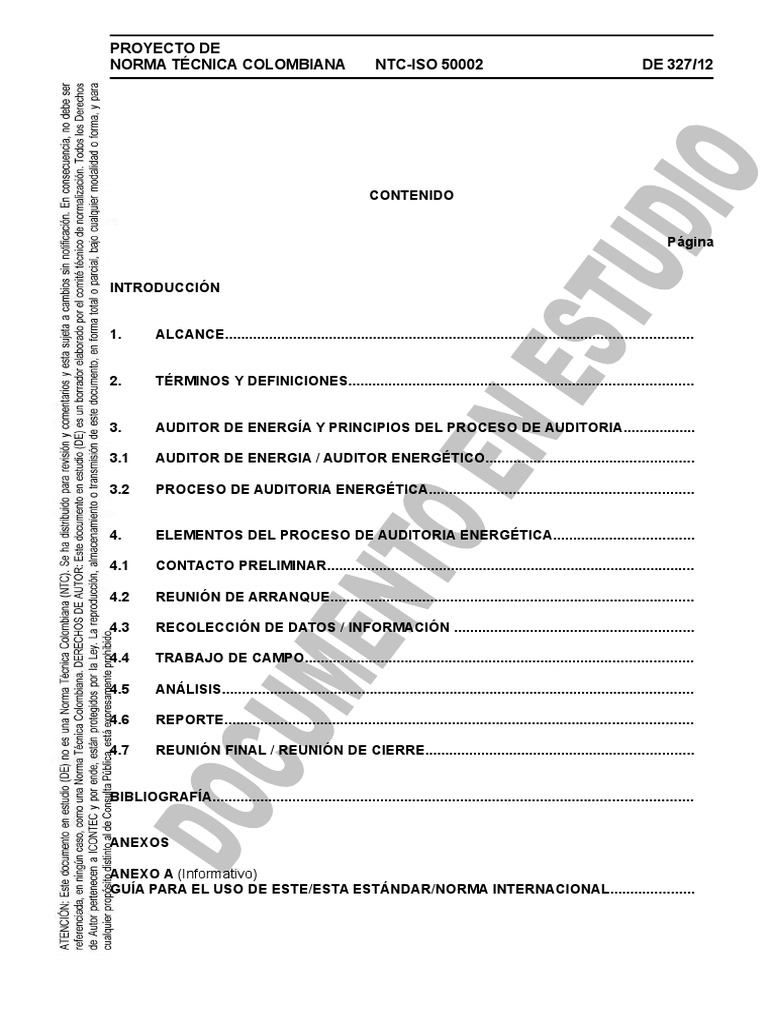 Iso 5002 | PDF | Gestión energética | Auditoría