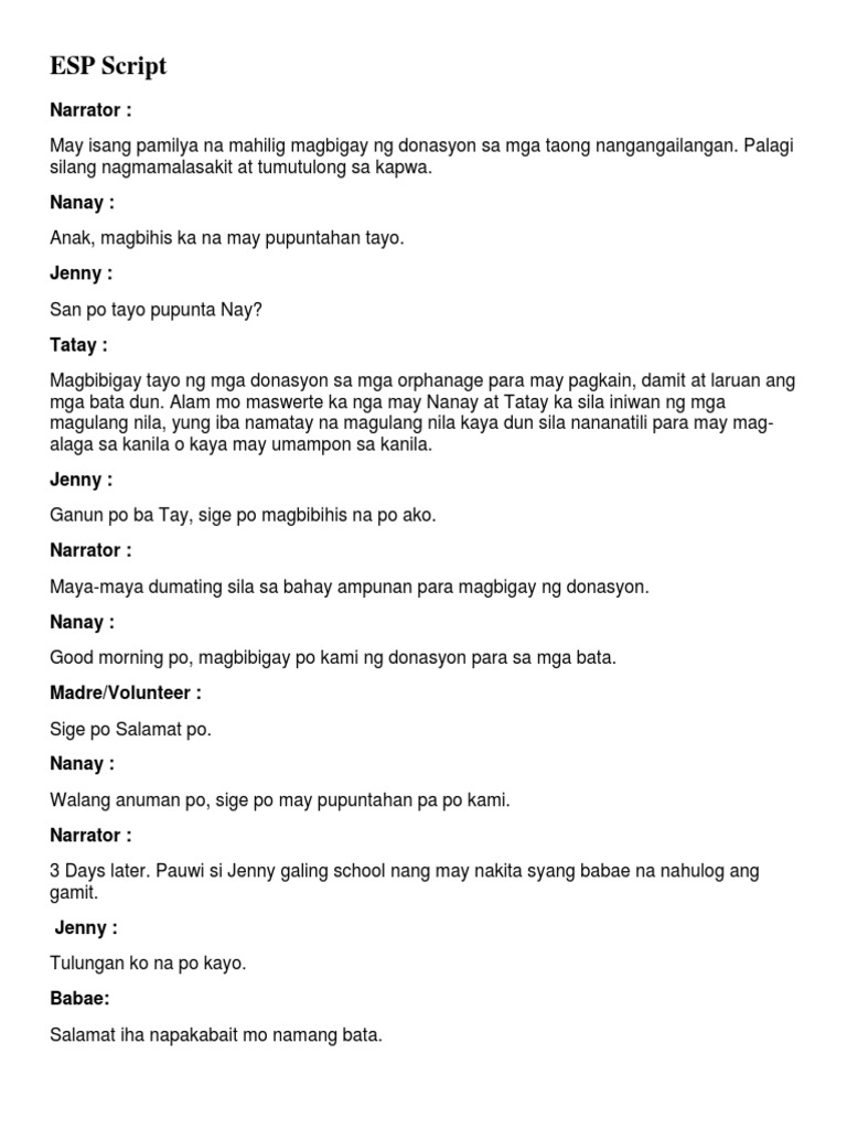 ESP Script | PDF