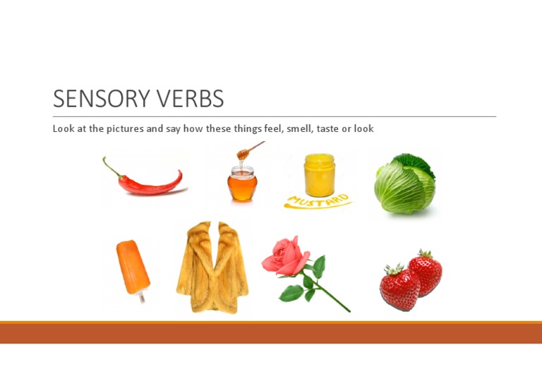 Sensory Verbs: Look at The Pictures and Say How These Things Feel ...
