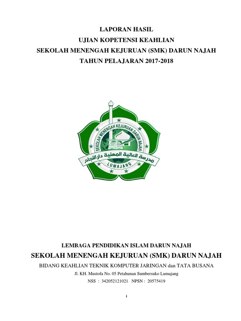 Laporan Hasil Pelaksanaan Ukk SMK Darun Najah | PDF